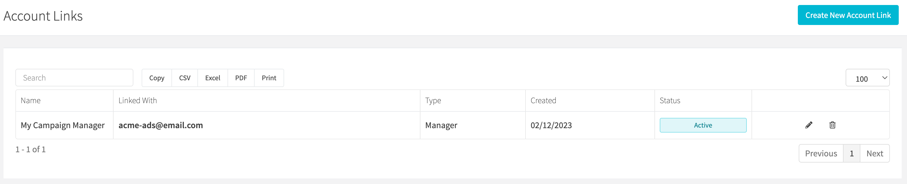 Account Links | RevCent Knowledge Base